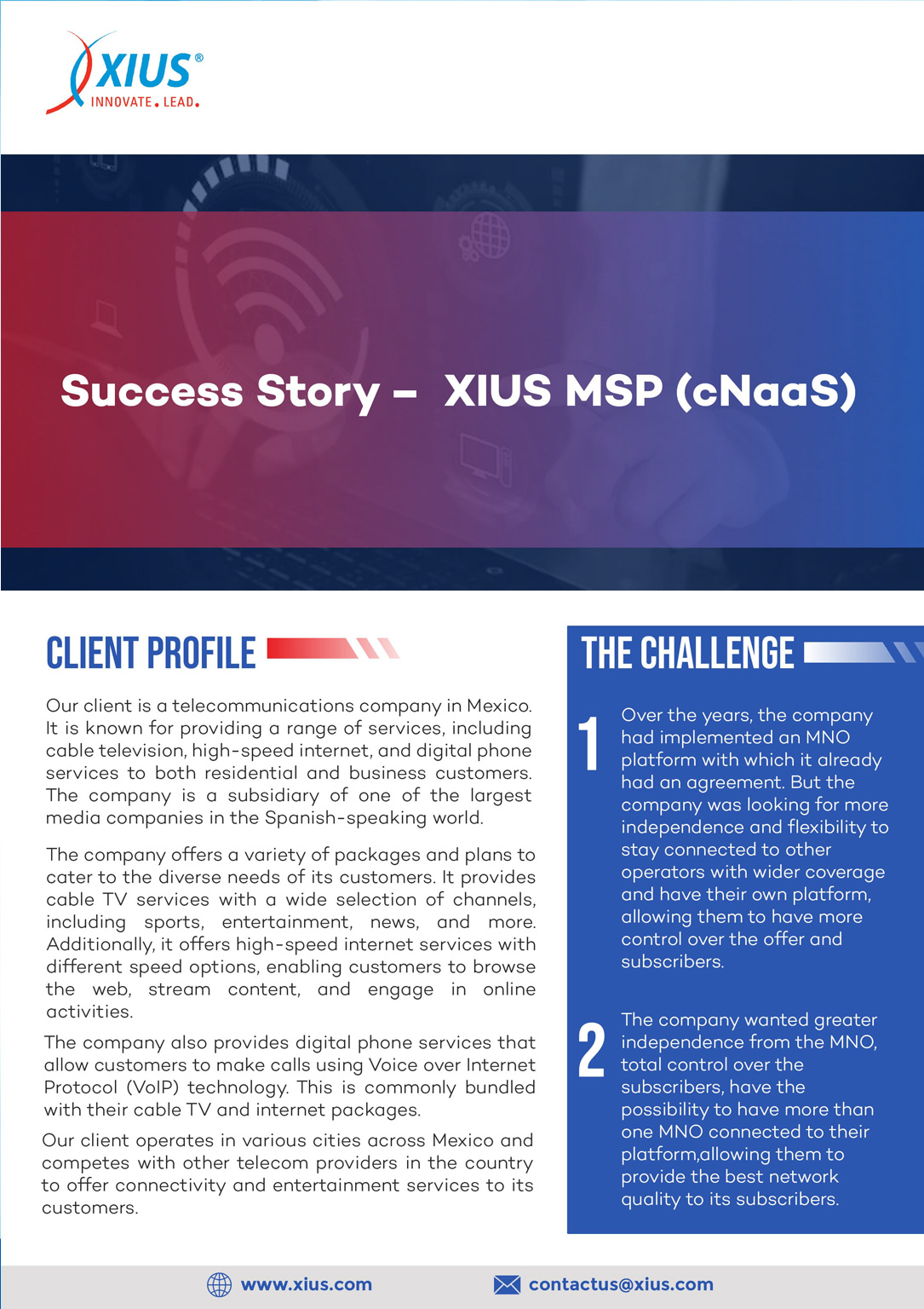 Case Studies - XIUS